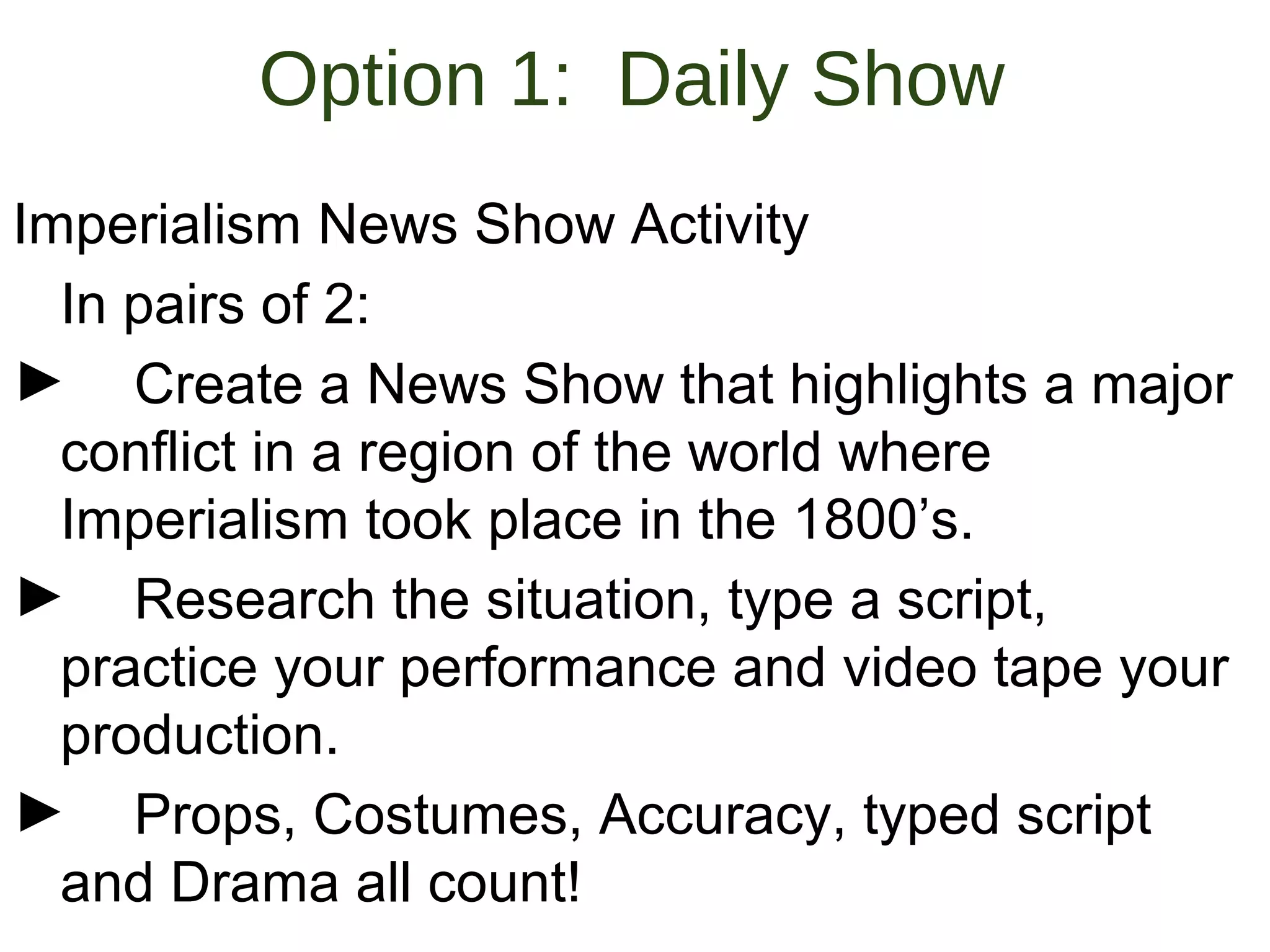 Imperialism project | PPT