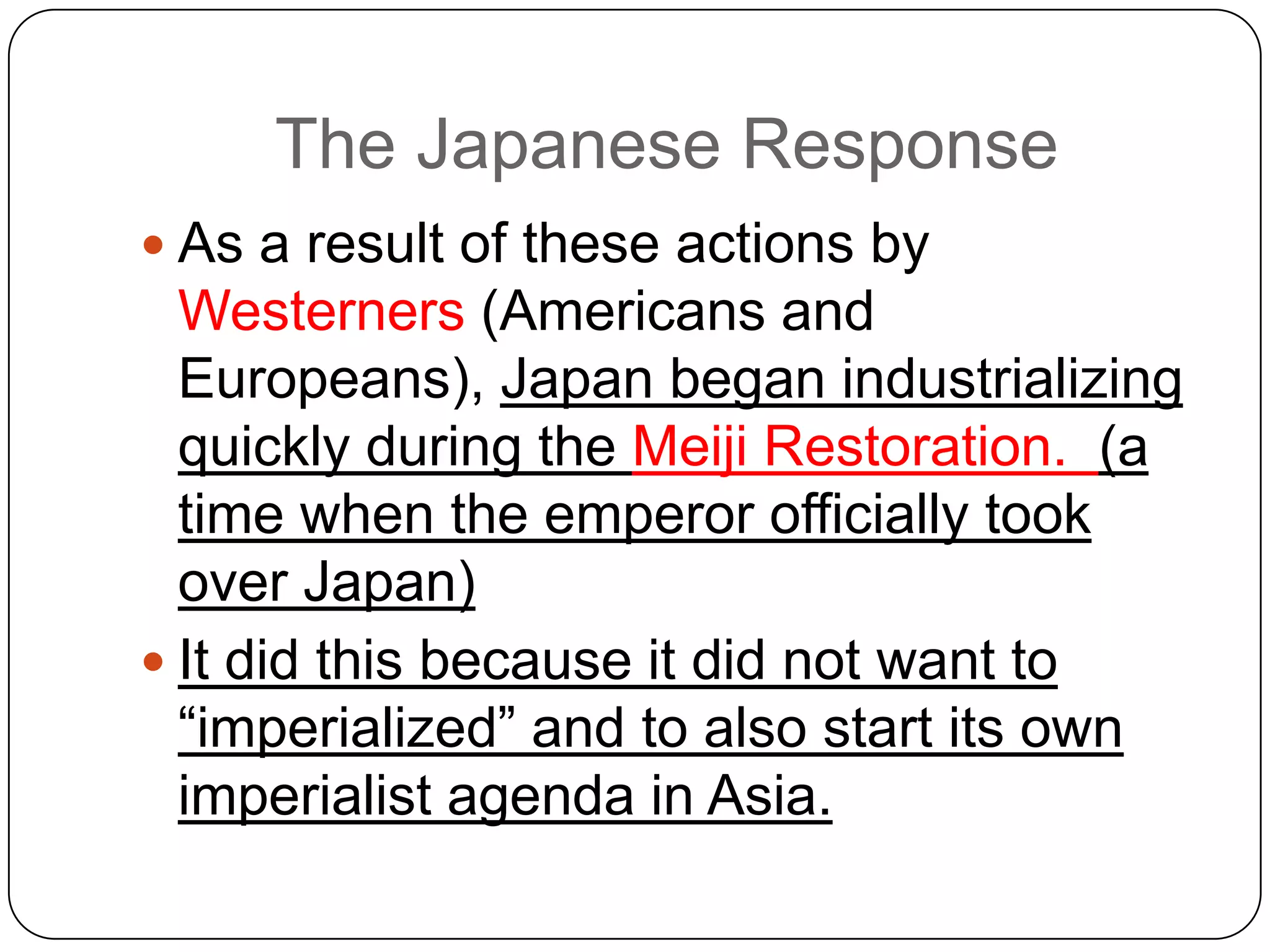Imperialism’s impact on japan | PPTX