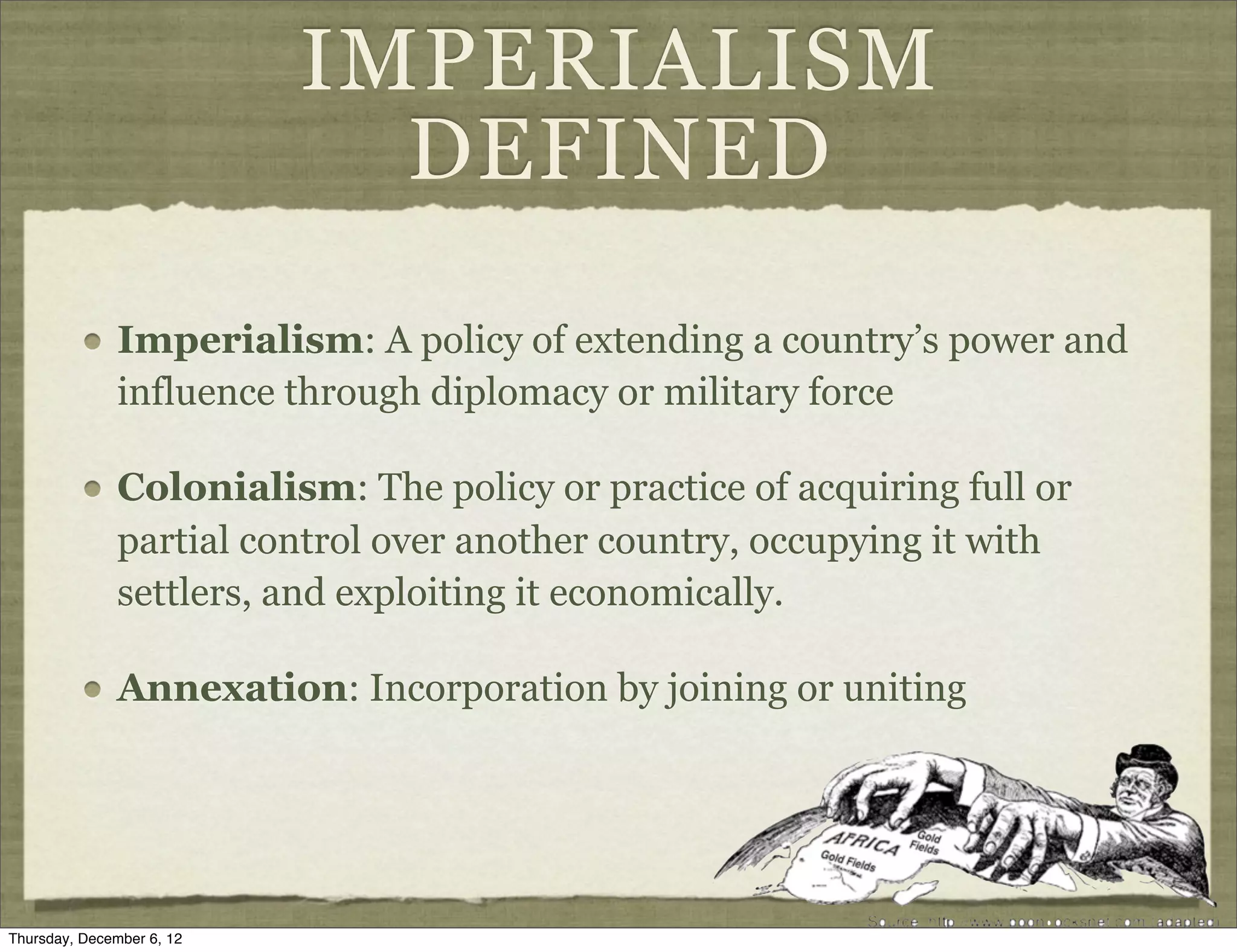 Imperialism vocab | PPT