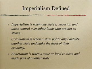 Imperialism | KEY | Debated Sensitive Social Issues | Sensitive Topics