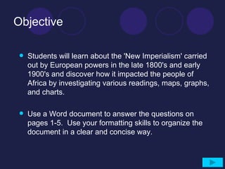 Imperialism Web Quest | PPT