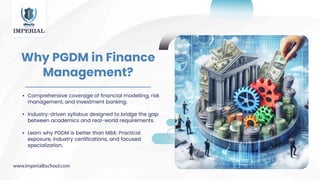 PGDM in Finance Management - Syllabus & Career Benefits | PPT
