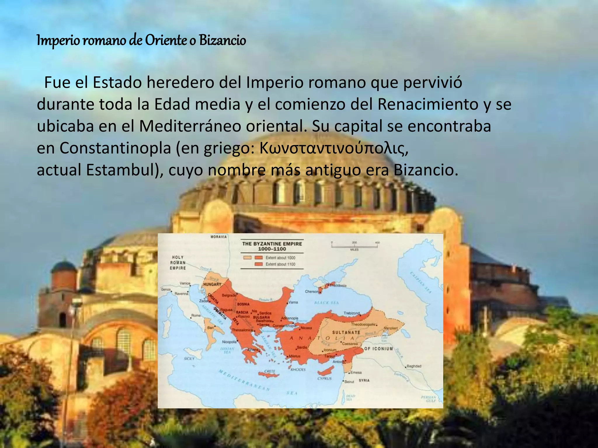 Imperio Bizancio y Elementos Constructivos del Medio Oriente | PPT