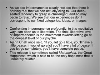 Impermanence and mindfulness | PPT