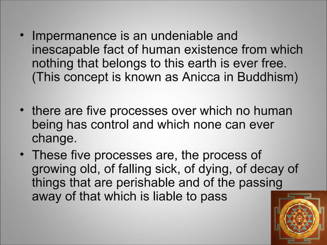 Impermanence and mindfulness | PPT