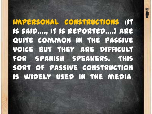 Impersonal constructions (it is said | PPT