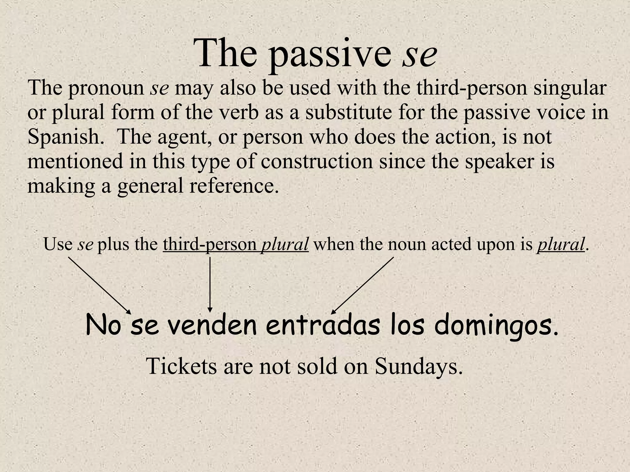 Impersonal constructions with se | PPT