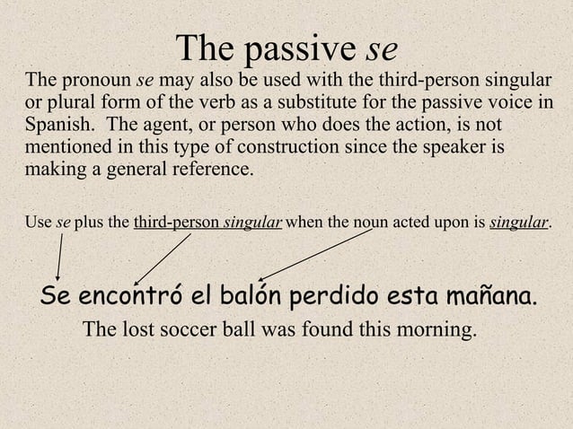 Impersonal constructions with se | PPT