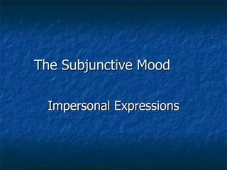 Impersonal expressions | PPT