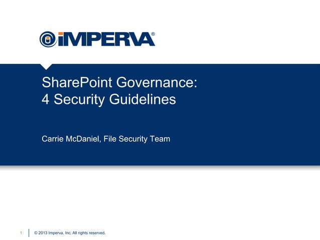 4 Security Guidelines for SharePoint Governance | PDF