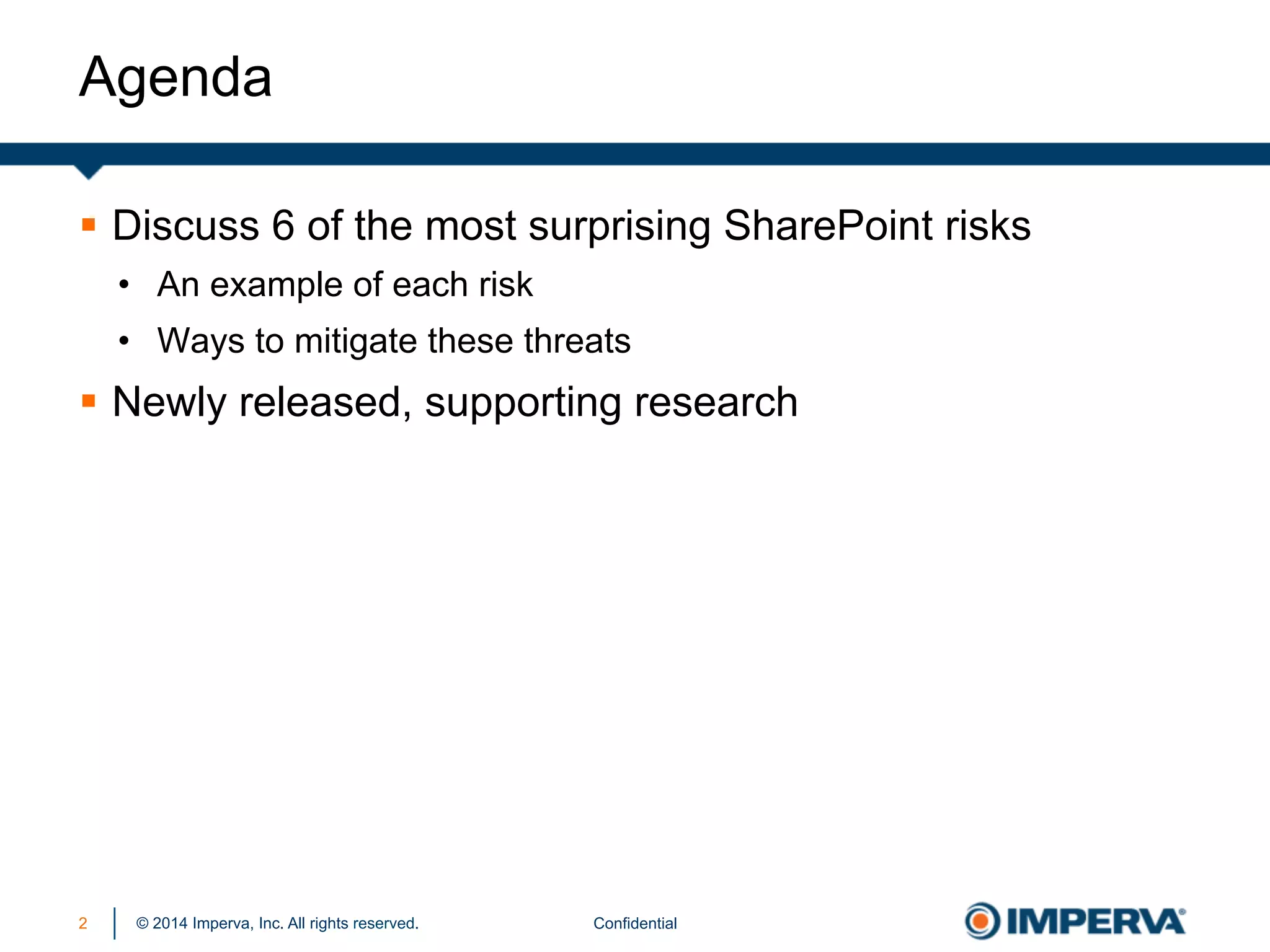 6 Most Surprising SharePoint Security Risks | PPT