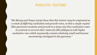 TEXTURES OF IGNEOUS ROCKS | PPTX