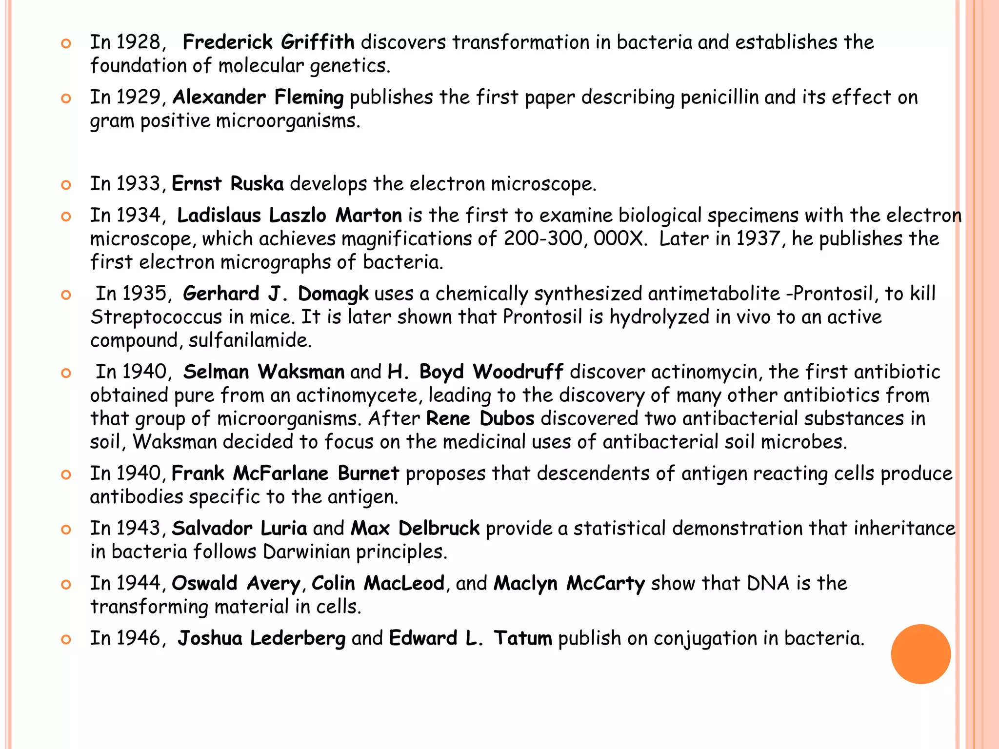 :History of Microbiology: Important events | PPTX