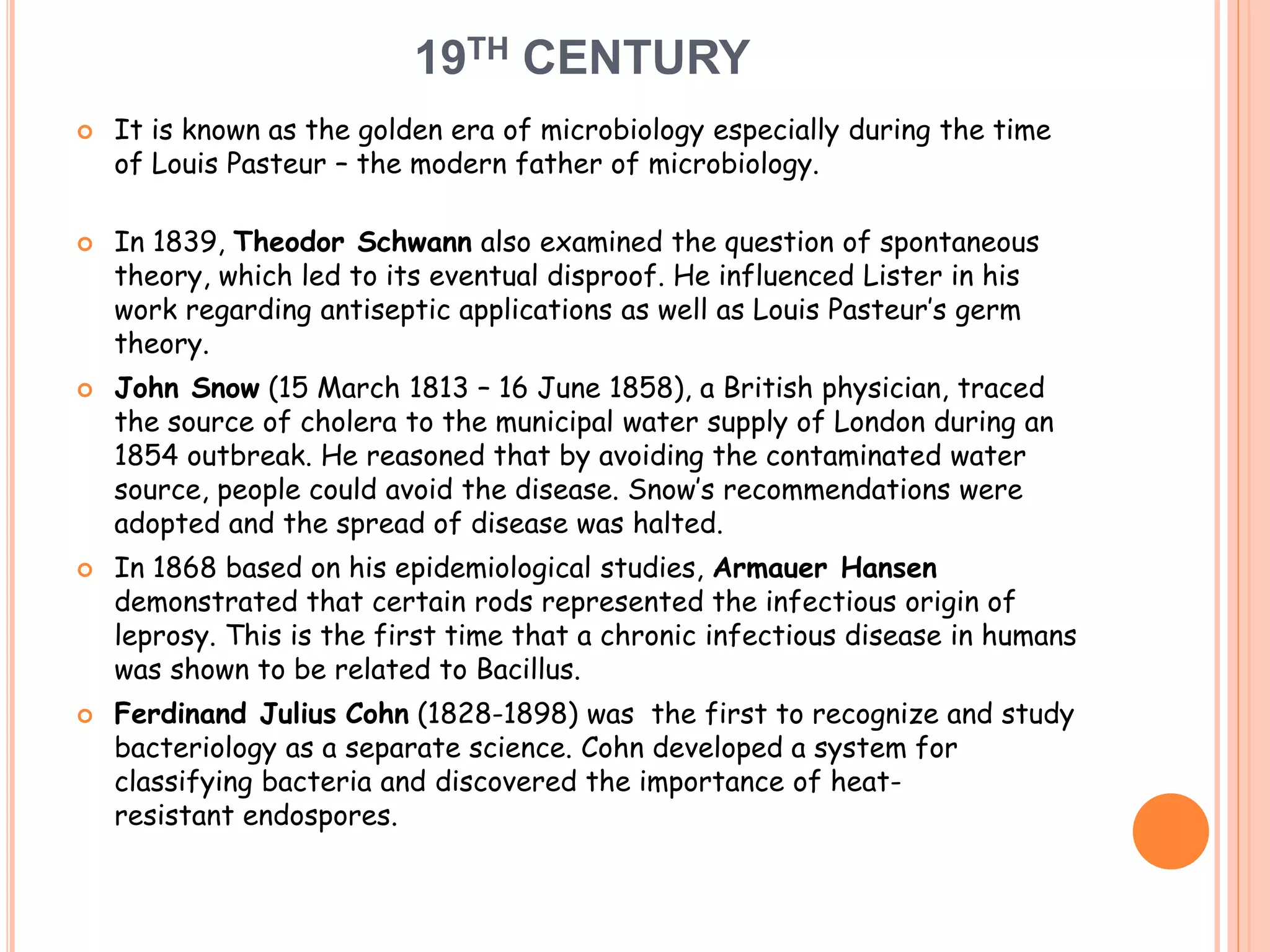 :History of Microbiology: Important events | PPTX