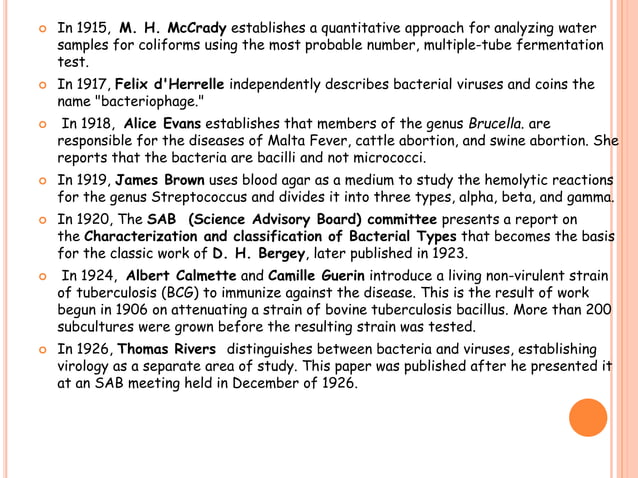 :History of Microbiology: Important events | PPTX