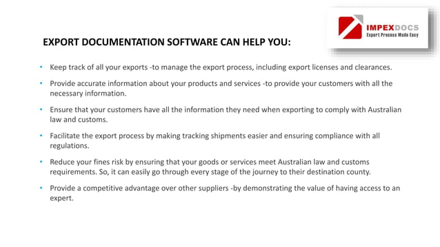 ImpexDocs - A Complete Solution for International Trade.pptx