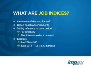 ImpEx Job Index launch at CBFCA by Paul McLeay | PPT
