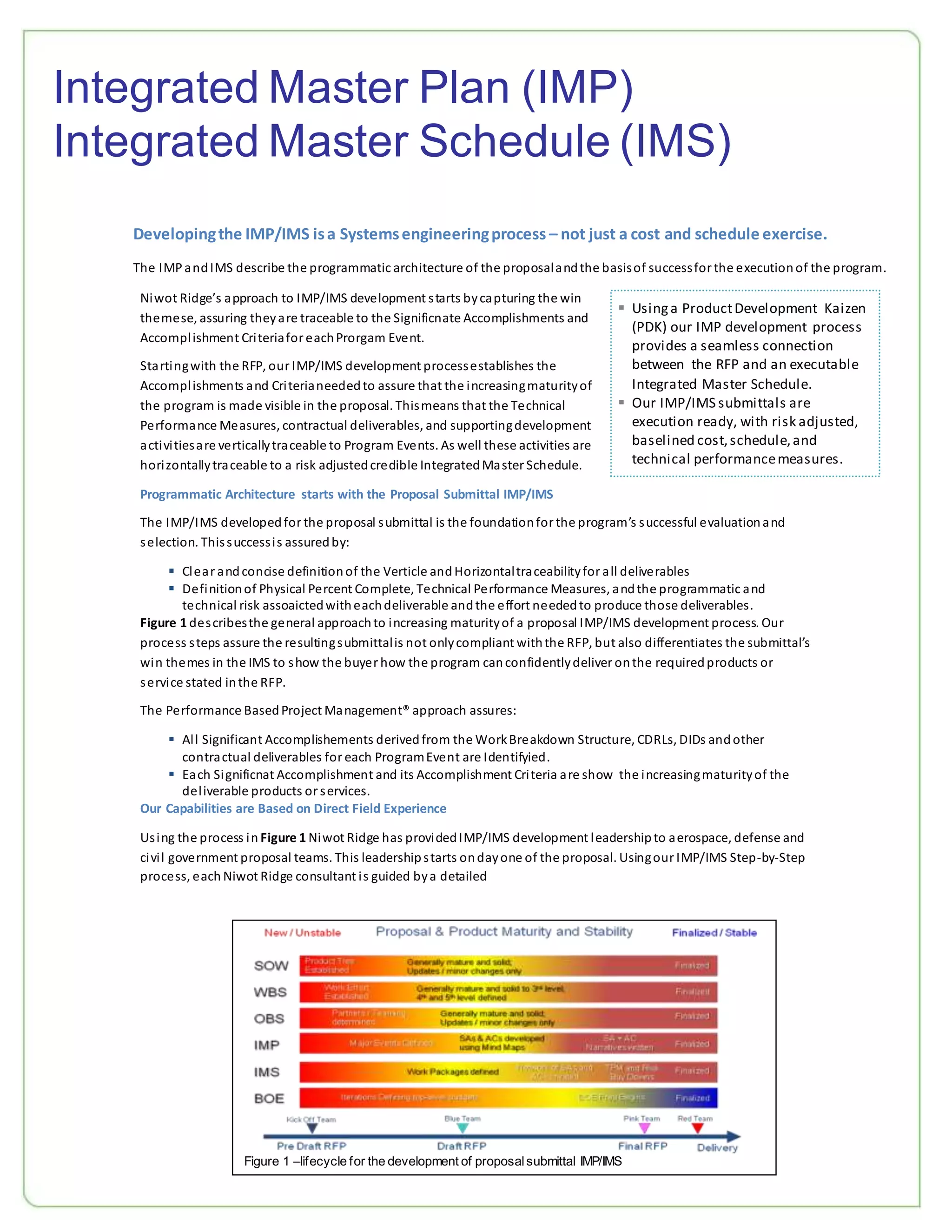 Integrated Master Plan and Integrated Master Schedule | DOCX