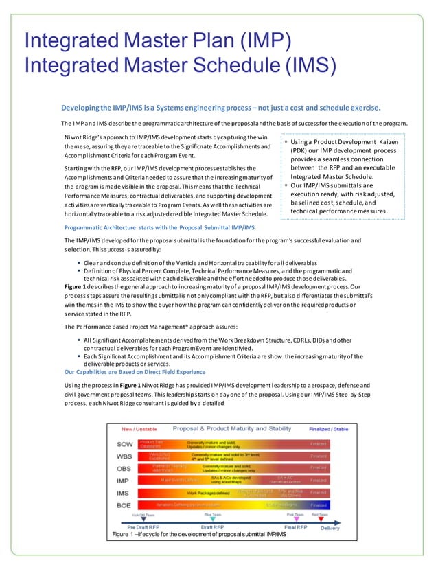 Integrated Master Plan and Integrated Master Schedule | DOCX
