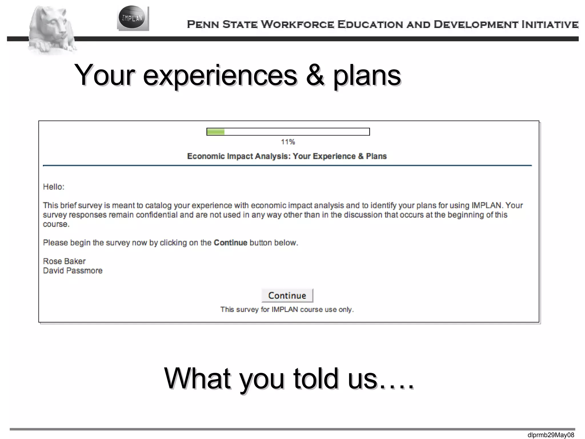 Economic Impact Analysis with Implan | PPT