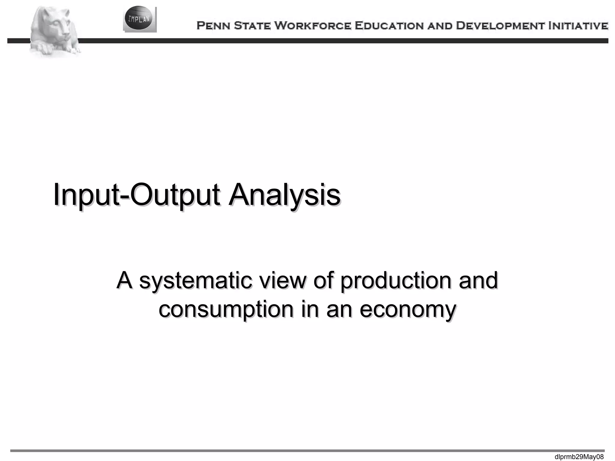 Economic Impact Analysis with Implan | PPT