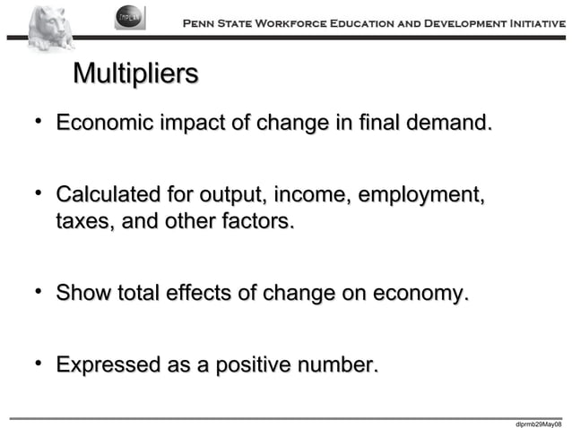 Economic Impact Analysis with Implan | PPT
