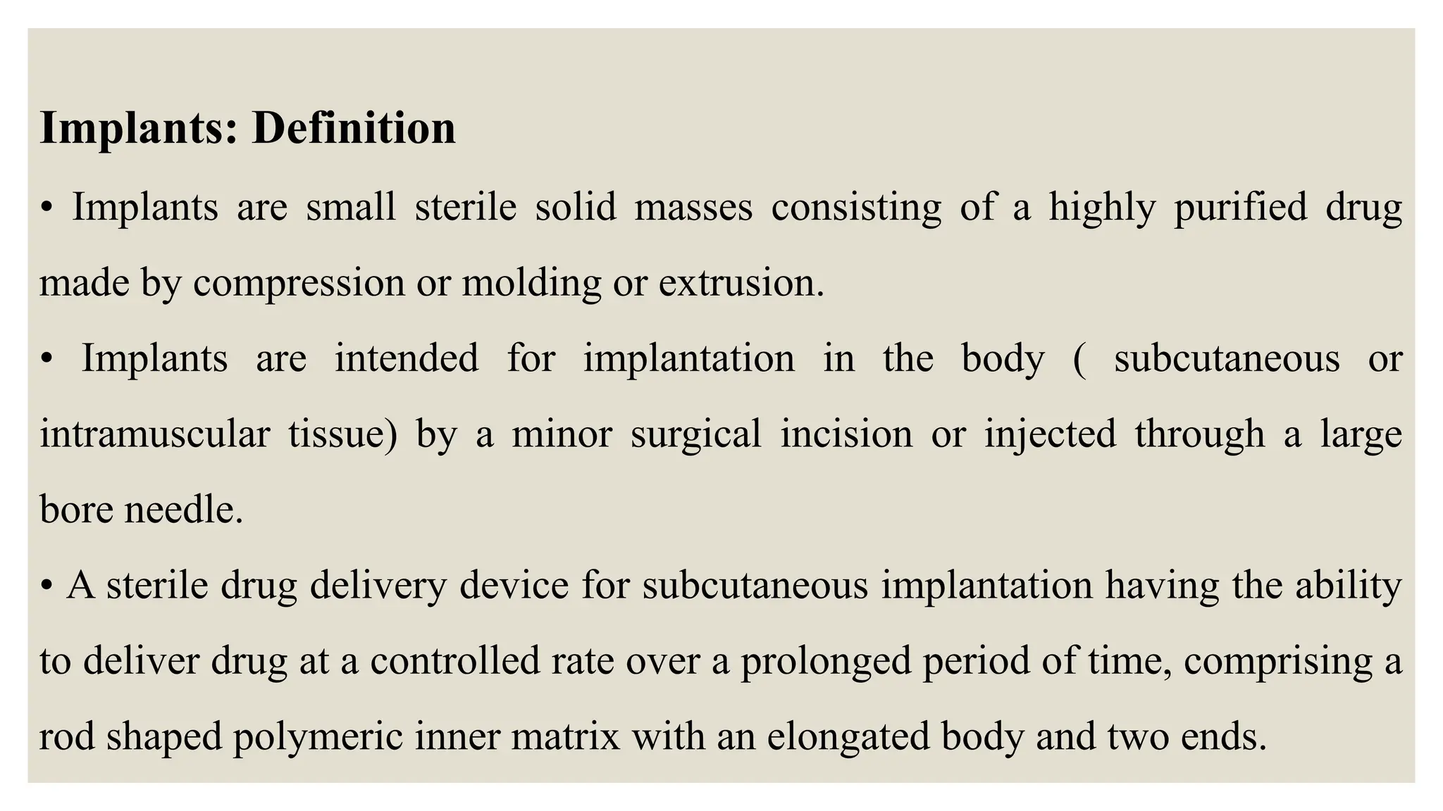 Implantable Drug Delivery Systems – Concepts, Types, and Applications ...