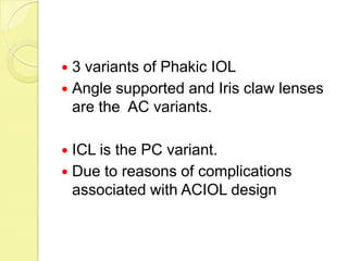 Implantable collamer lens(ICL) | PPTX