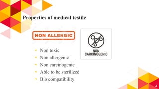 Implantable medical textile by srinidhi | PPT