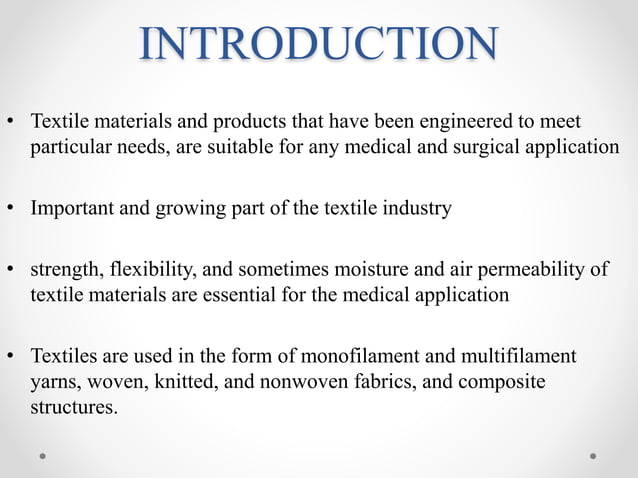 medical textile | PPTX