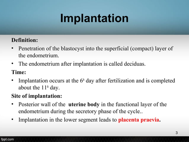 Implantation | PPT | Infertility | Reproductive Health