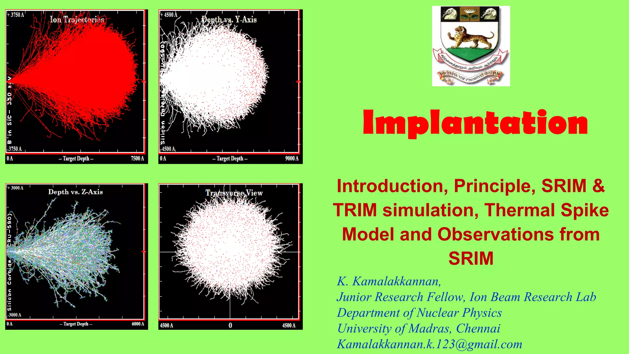 Implantation srim trim | PPT
