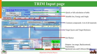 Implantation srim trim | PPT