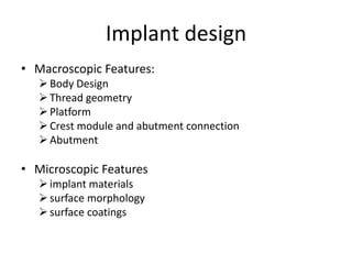 Implant basics simple introduction | PPTX