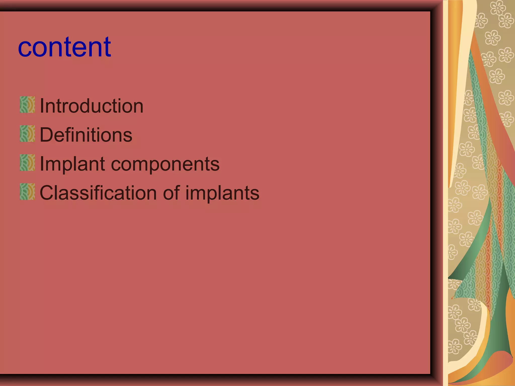 Implant classification | PPT