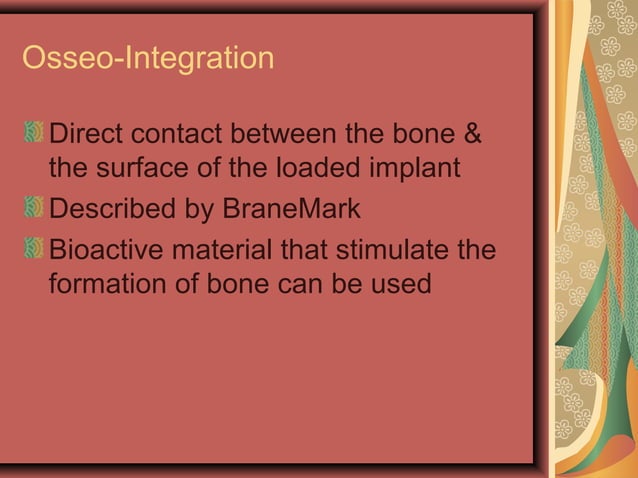 Implant classification | PPT