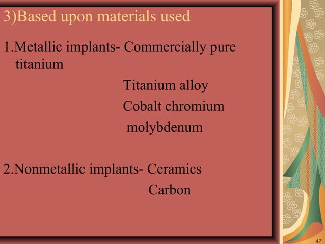 Implant classification | PPT