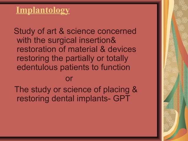 Implant classification | PPT