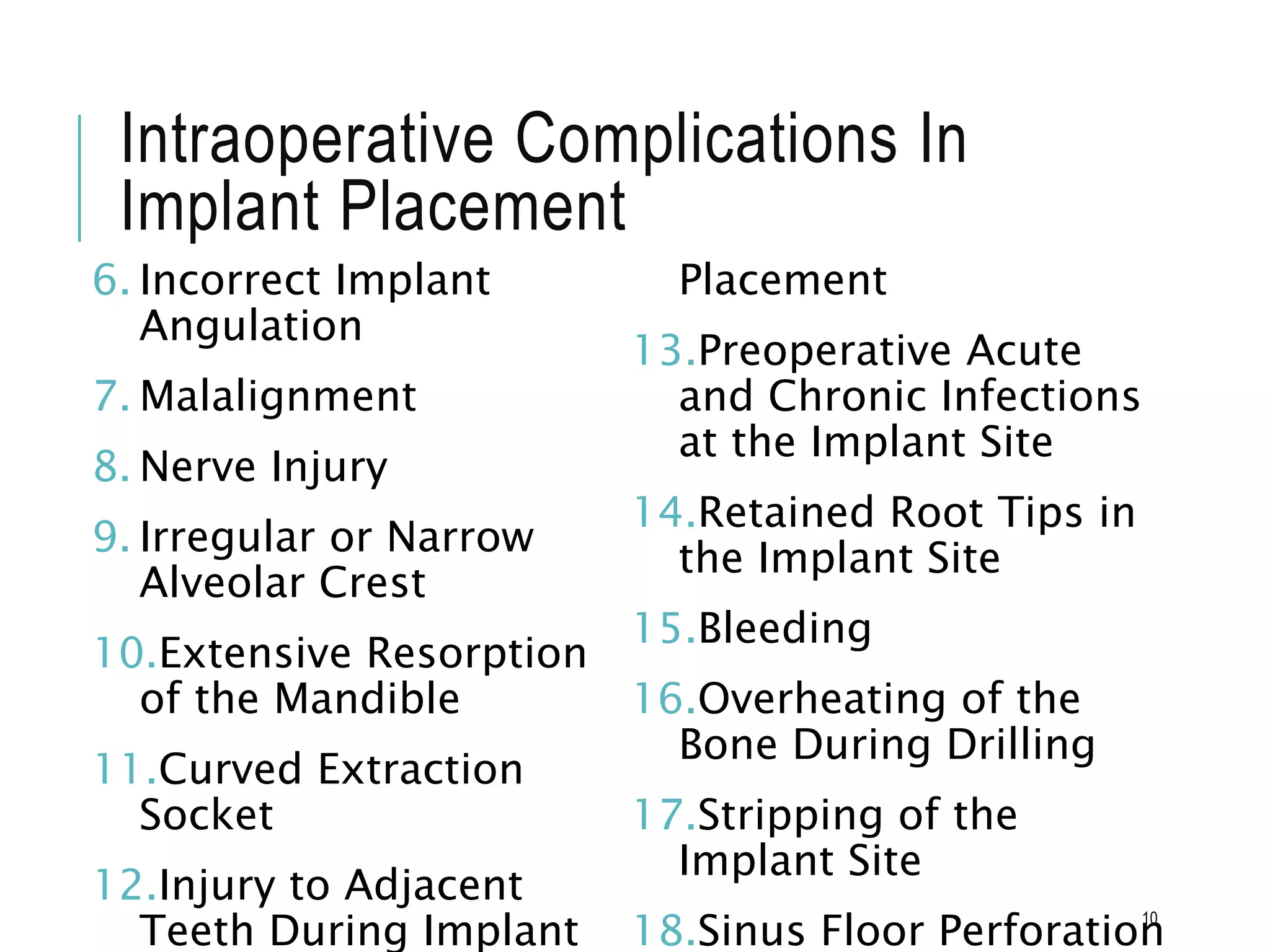 Implant complications | PPTX