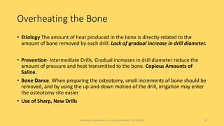 Complications and their management in implant dentistry | PPTX