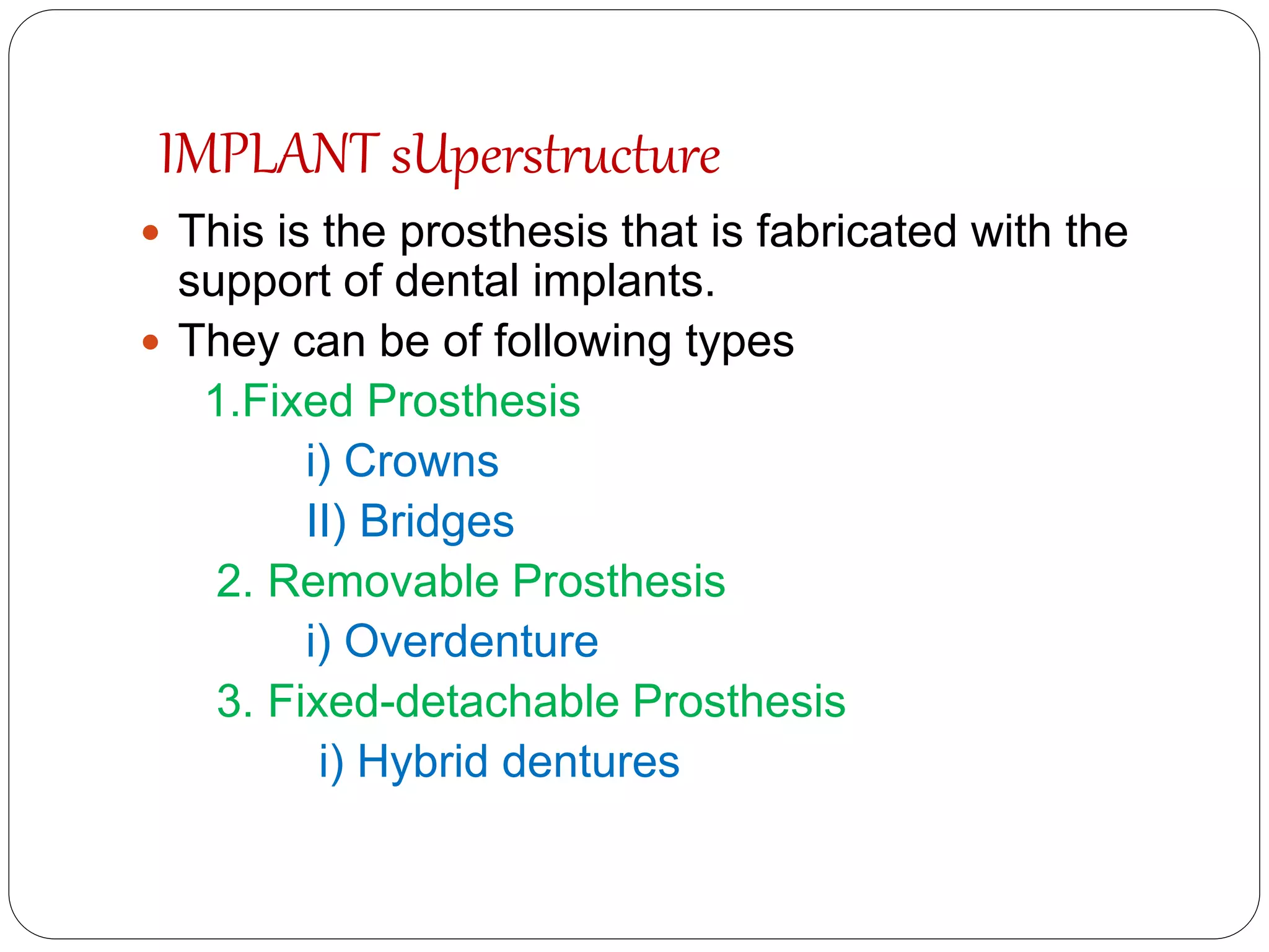 Implant components and function | PPTX