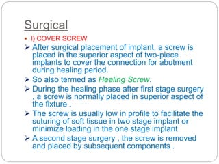 Implant components and function | PPTX