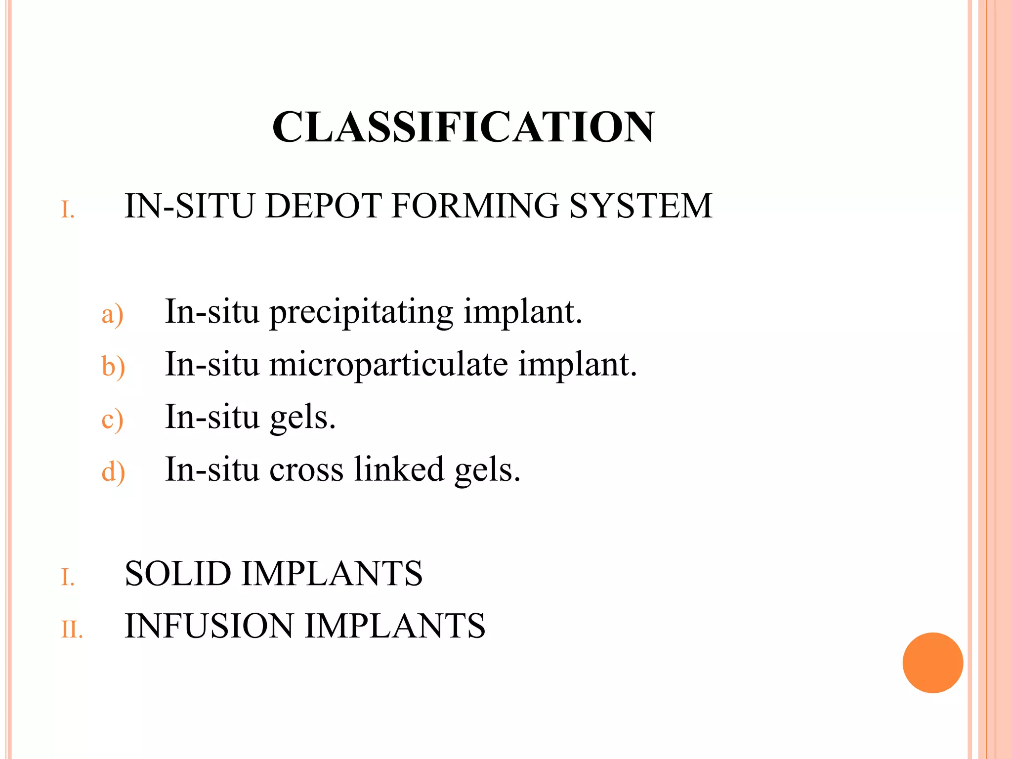 Implant drug delivery system | PPTX