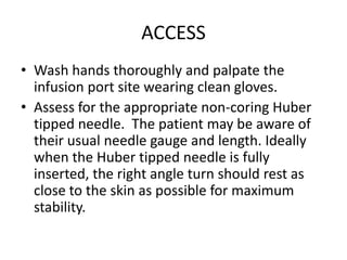 Implanted venous port access | PPTX