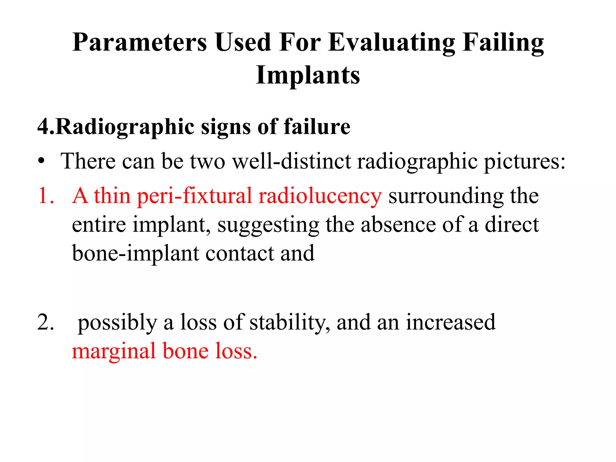 Dental Implant failures | PPTX