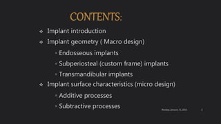 Implant Geometry | PPTX