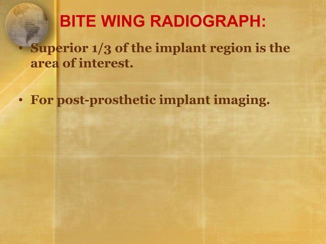 IMPLANT IMAGING TECHNIQUE | PPT | Dental Health | Diseases and Conditions