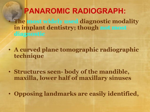 IMPLANT IMAGING TECHNIQUE | PPT | Dental Health | Diseases and Conditions