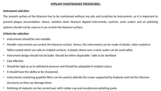 MAINTANCE IN IMPLANT DENTISTRY- A REVIEW | PPTX