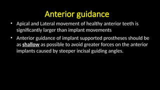 Implant occlusion necessary in implant dentistry | PPTX